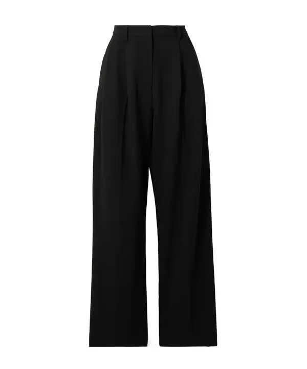 Carolina Herrera Pleated Wool Blend Wide-leg Trousers