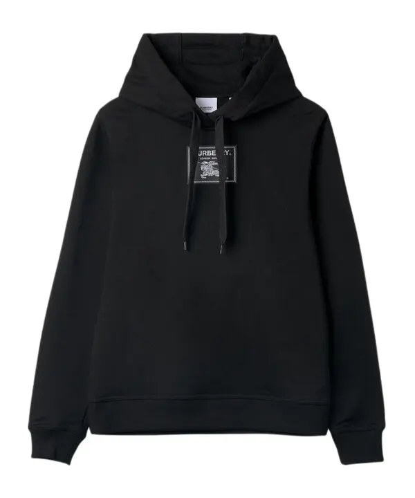 Burberry Logo Patch Drawstring Hoodie
