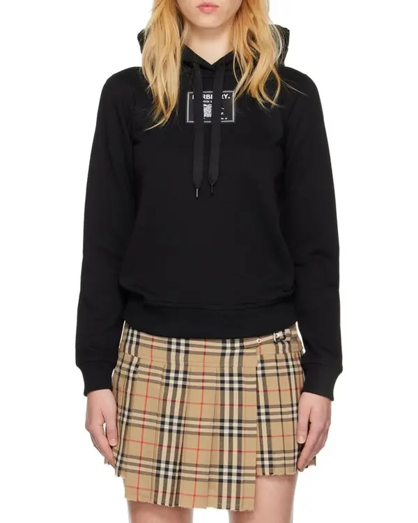 Burberry Logo Patch Drawstring Hoodie