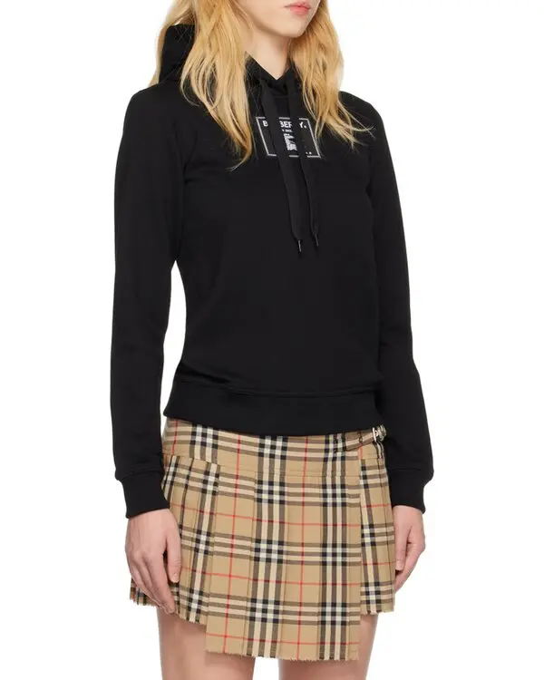 Burberry Logo Patch Drawstring Hoodie