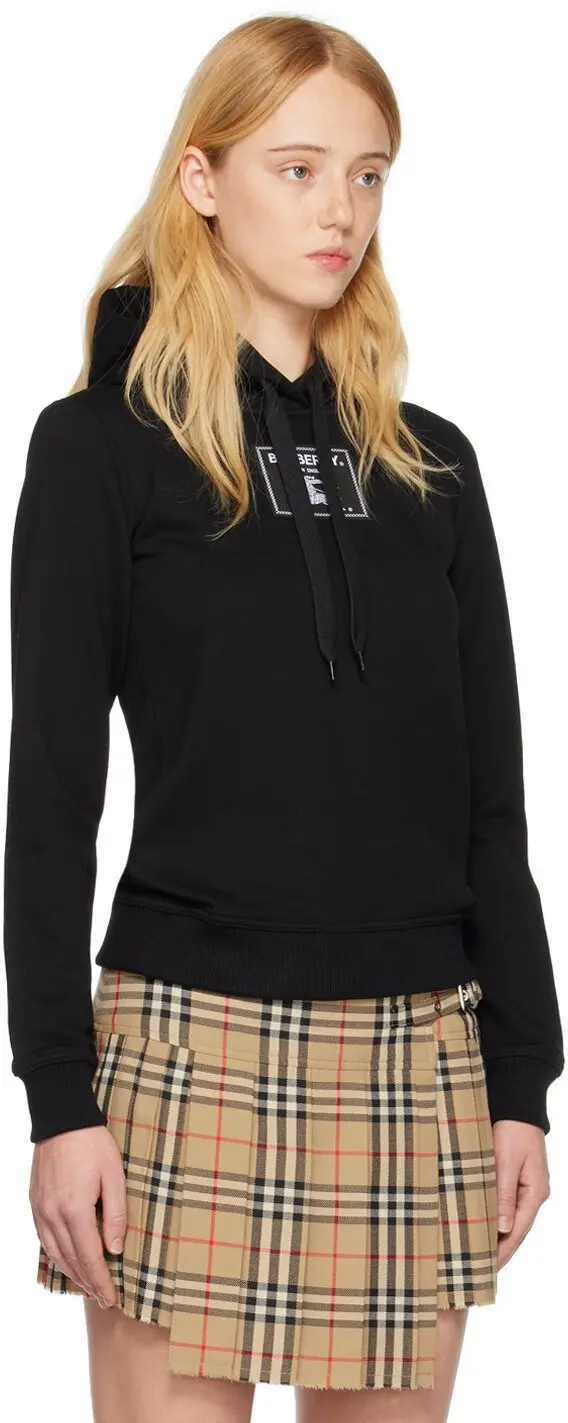 Burberry Logo Patch Drawstring Hoodie