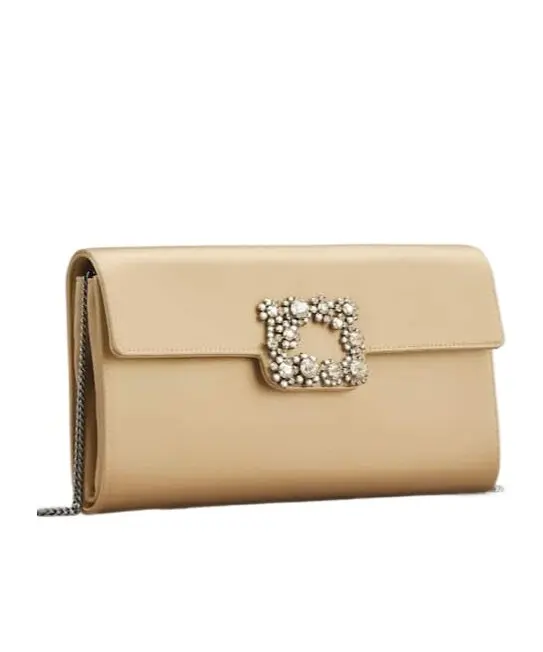 ROGER VIVIER Embellished Satin Clutch Bag