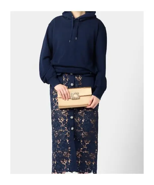 ROGER VIVIER Embellished Satin Clutch Bag