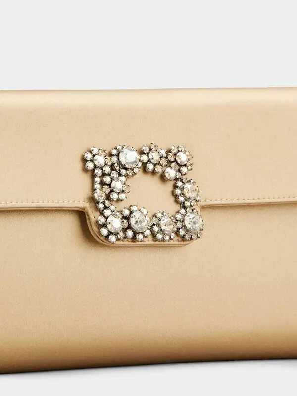 ROGER VIVIER Embellished Satin Clutch Bag