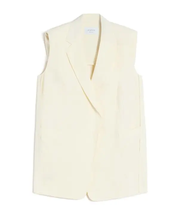 Sportmax Oversized Gilet - Ivory White