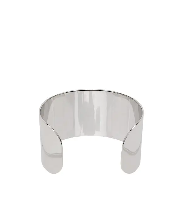 MAISON MARGIELA Engraved Logo Cuff Bracelet - Polished Silver