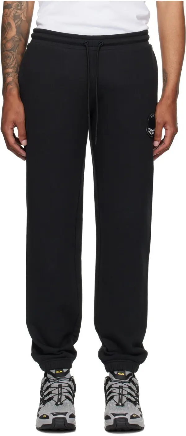 Moncler Logo Patch Drawstring Pants - Black