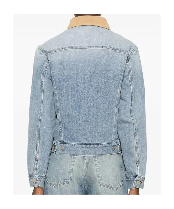 RÓHE Patchwork Denim Jacket With Classic Collar - Gray