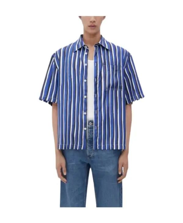 Bottega Veneta Stripe Printed Shirt - Blue