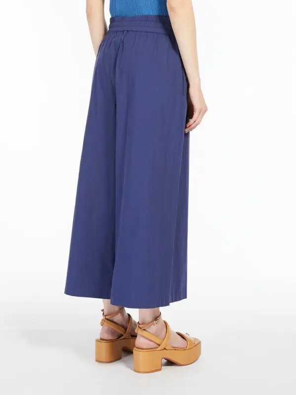Max Mara Wide-leg Cotton Poplin Trousers