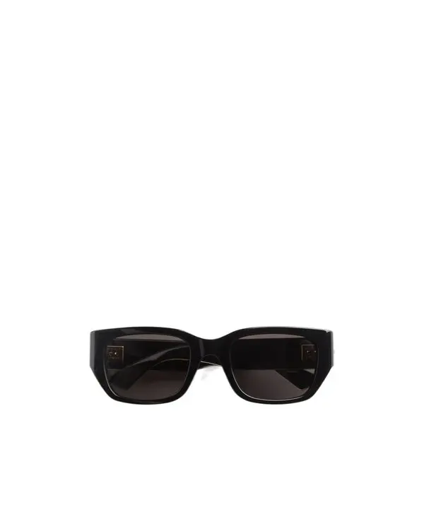 Bottega Veneta Intrecciato Square Sunglasses - Black/gray
