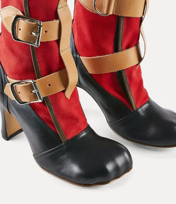 VIVIENNE WESTWOOD Bondage Buckled Boots - Red