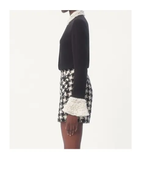 Valentino Garavani Long-sleeve Georgette Blouse With Lace Ruffles