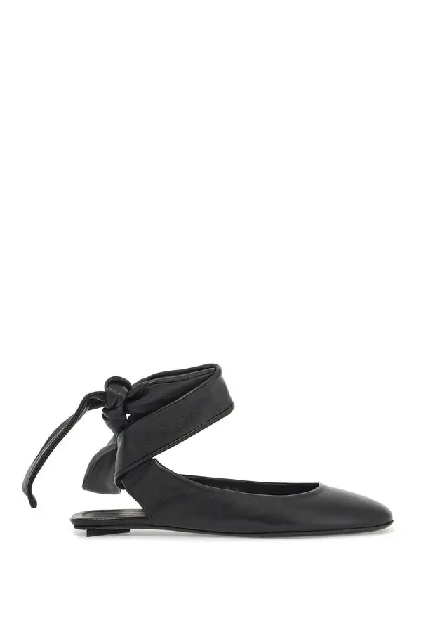 Attico The Ankle Strap Flat - Black