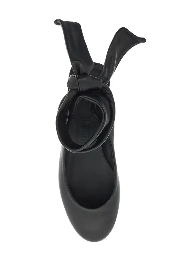 Attico The Ankle Strap Flat - Black