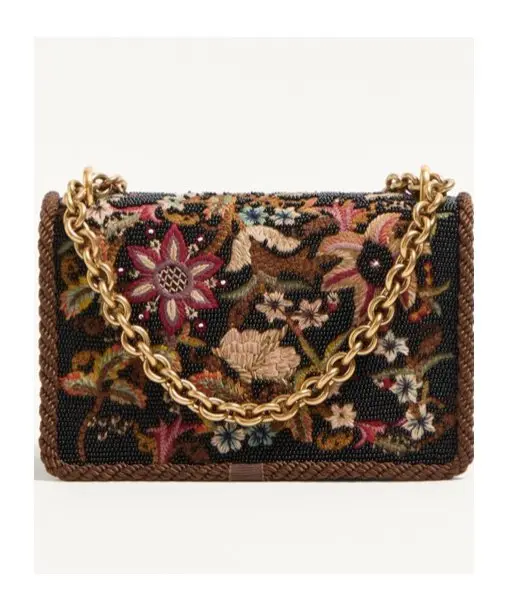 Valentino Garavani Vain Small Embroidered Shoulder Bag