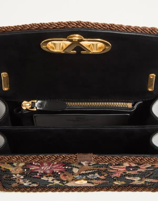 Valentino Garavani Vain Small Embroidered Shoulder Bag