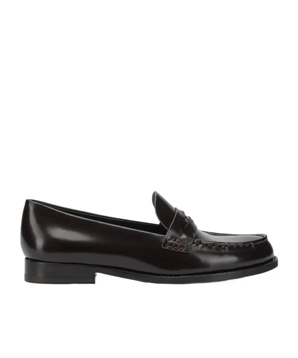 Tory Burch Round Toe Loafers - Brown