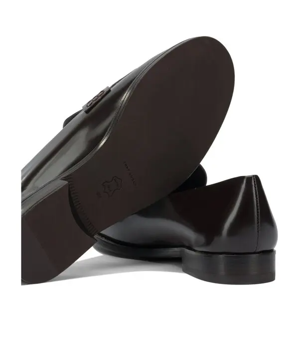 Tory Burch Round Toe Loafers - Brown