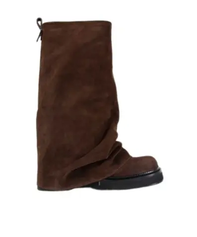 Attico Slouchy Ankle Boots - Black