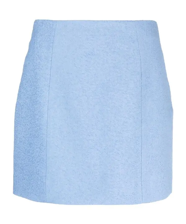 PATOU High-waisted Zipped Mini Skirt - Blue
