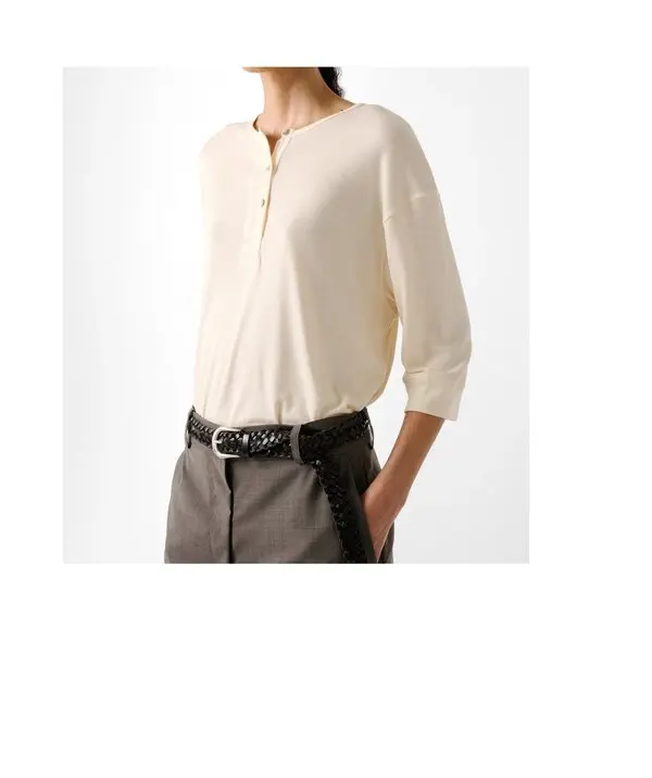 Studio Nicholson Button-collar Knit Top