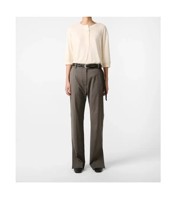 Studio Nicholson Button-collar Knit Top