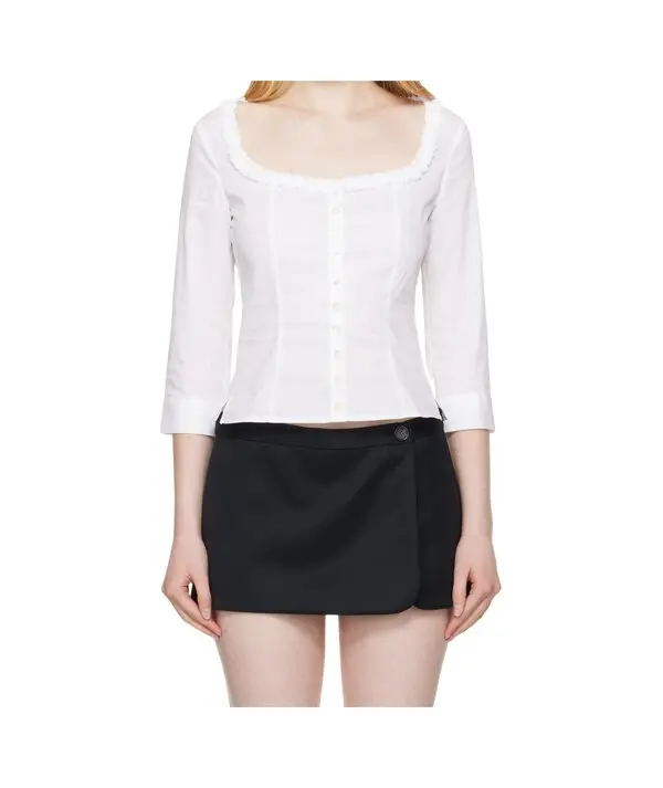 Sandy Liang Simona Shirt - White