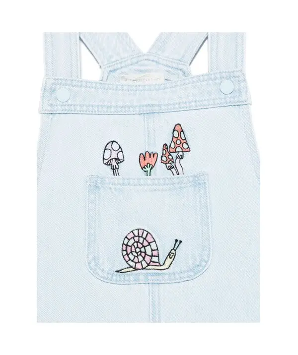 Stella McCartney Embroidered Denim Suspenders