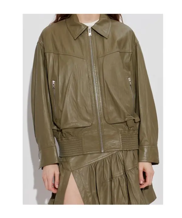 IRO PARIS Leather Zip-up Jacket