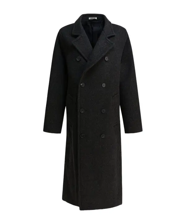 Auralee Double-breasted Coat - Dark Charcoal