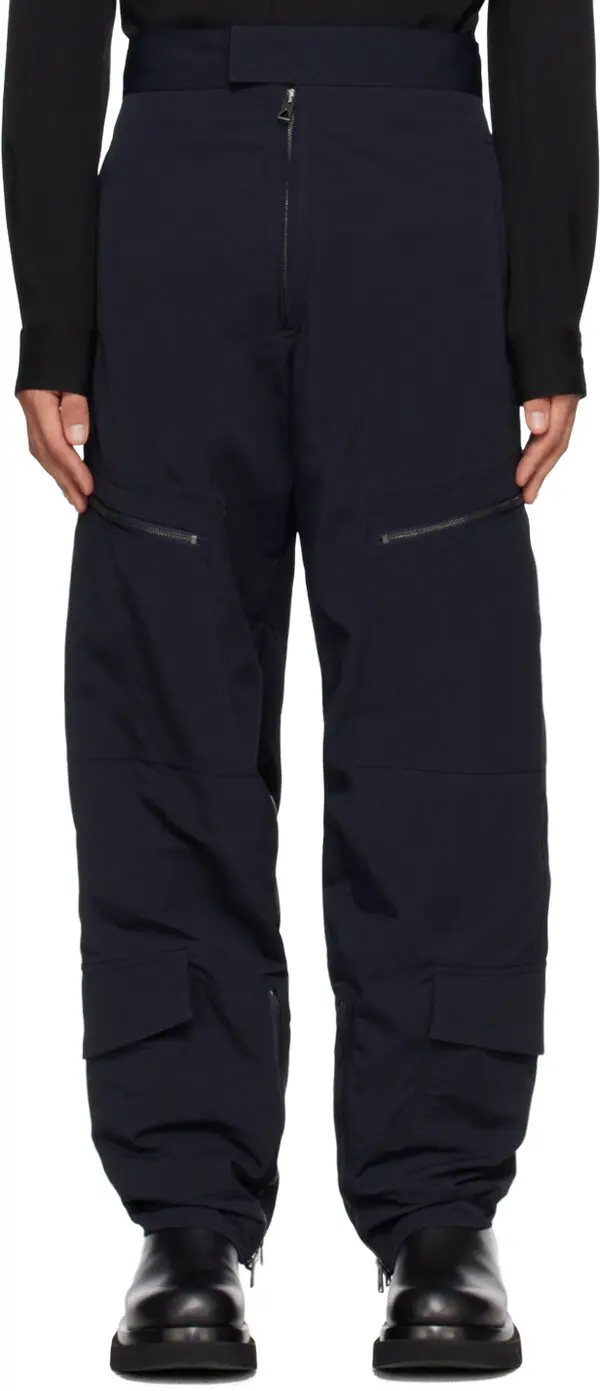 Bottega Veneta All-over Zip Detailed Trousers - Black
