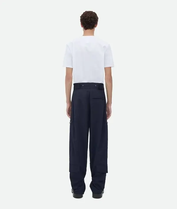 Bottega Veneta All-over Zip Detailed Trousers - Black