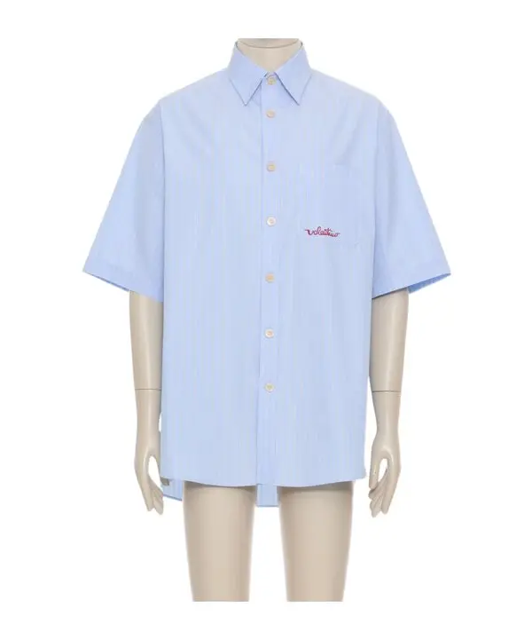 Valentino Garavani Embroidered Cotton Shirt - Blue