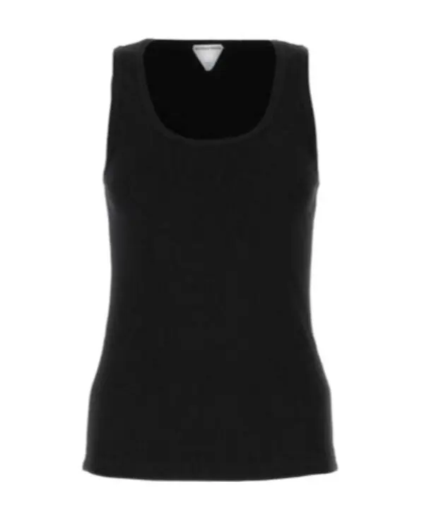 Bottega Veneta Ribbed Crewneck Tank Top - Black