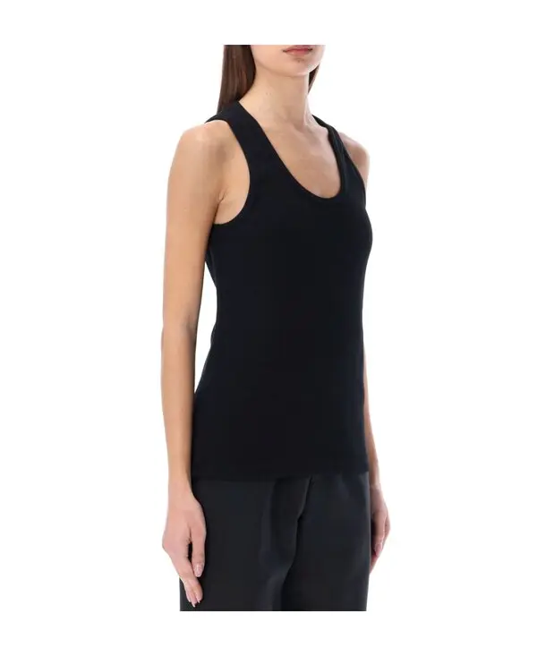 Bottega Veneta Ribbed Crewneck Tank Top - Black