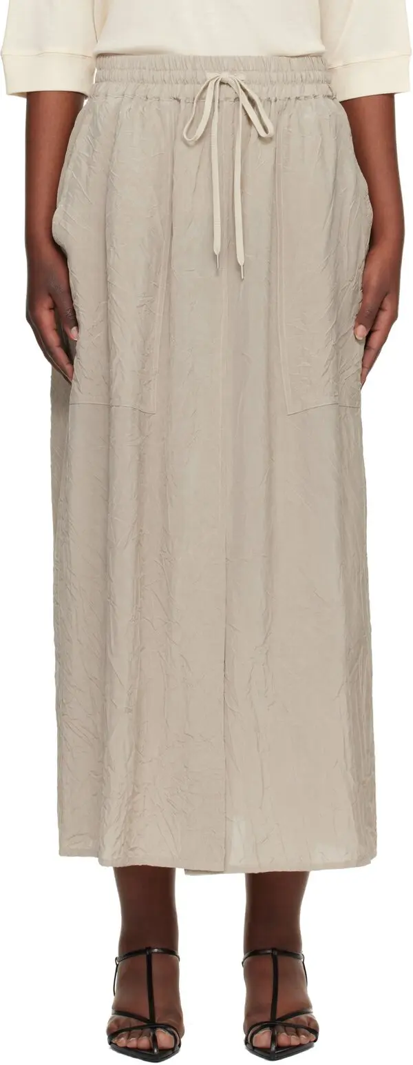Studio Nicholson Drawstring Midi Skirt - Nude