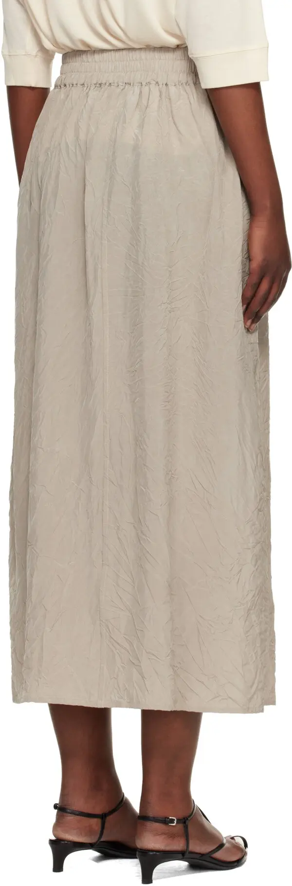 Studio Nicholson Drawstring Midi Skirt - Nude