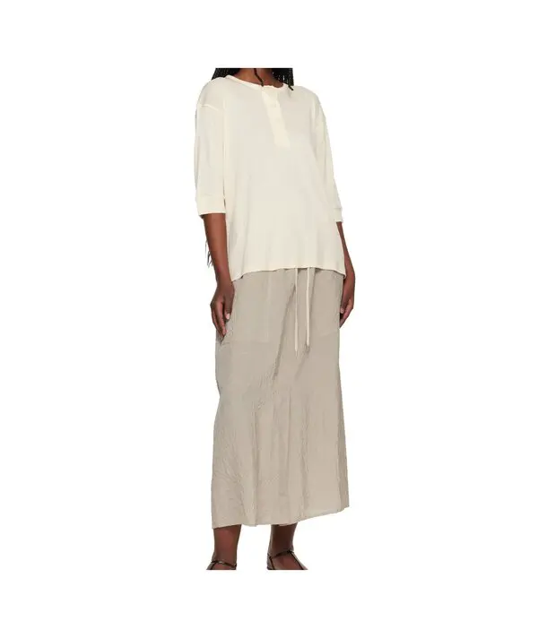 Studio Nicholson Drawstring Midi Skirt - Nude