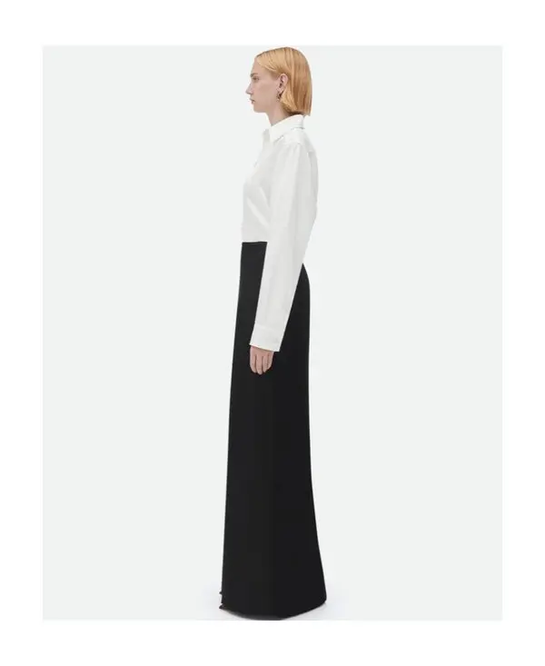 Bottega Veneta Washed Twill Maxi Skirt