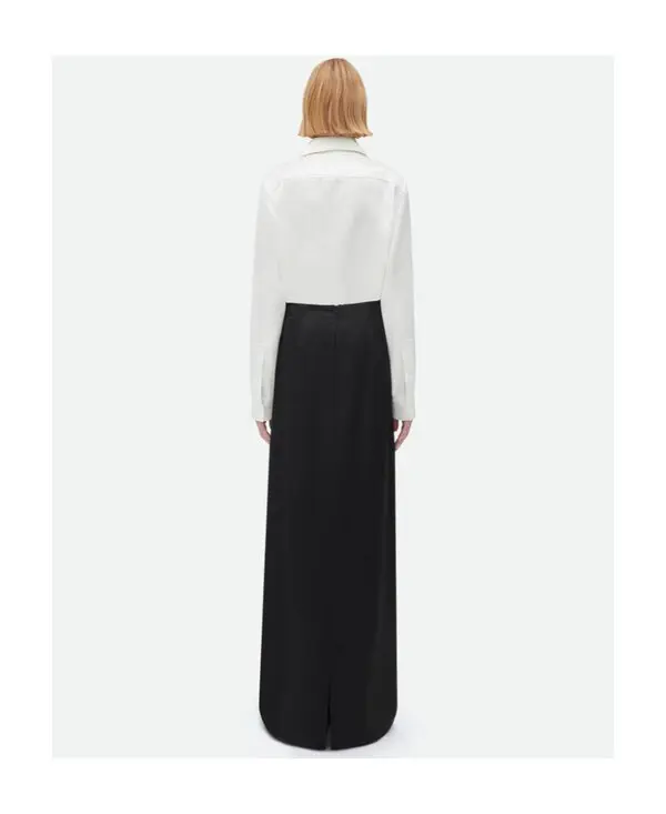 Bottega Veneta Washed Twill Maxi Skirt
