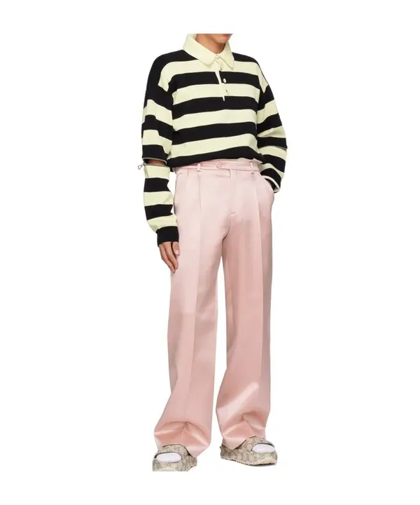 Gucci Logo Patch Striped Polo Shirt