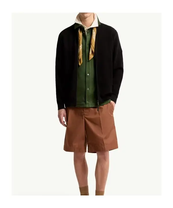 Moncler Zip-up Logo Patch Cardigan