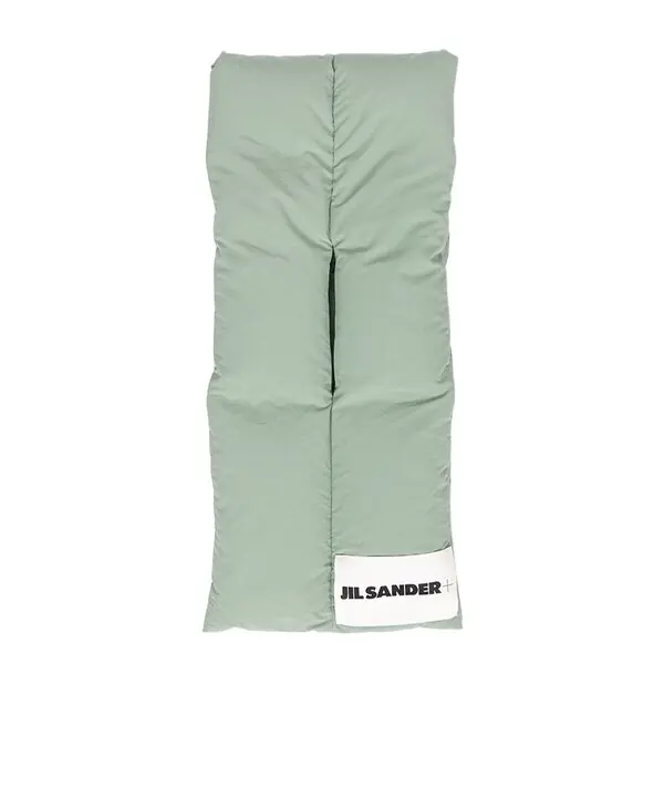 JIL SANDER Padded Logo Scarf - Gray