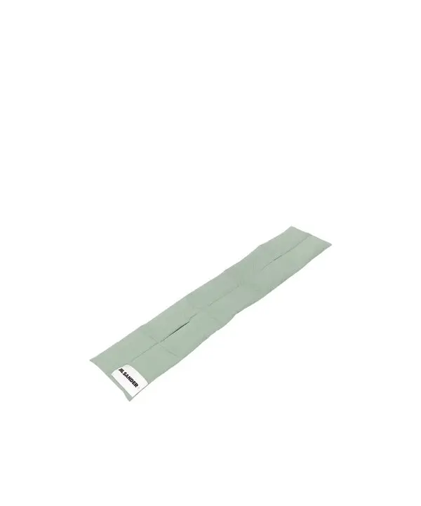 JIL SANDER Padded Logo Scarf - Gray