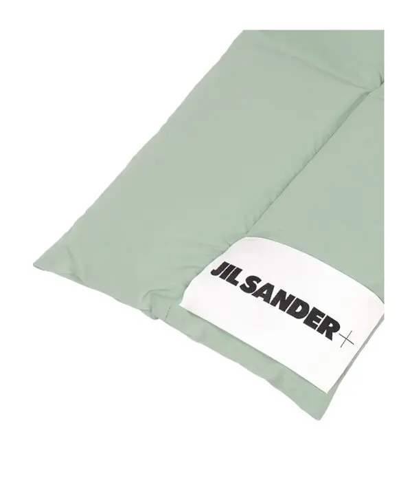 JIL SANDER Padded Logo Scarf - Gray