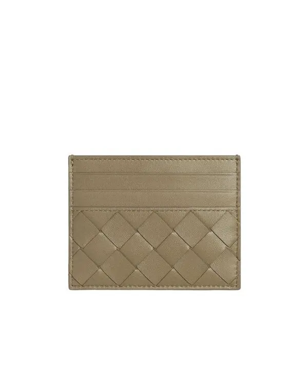 Bottega Veneta Intrecciato Leather Card Holder - Brown