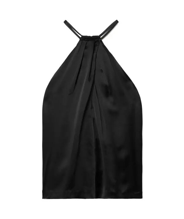 NILI LOTAN Edwige Pleated Halter Camisole