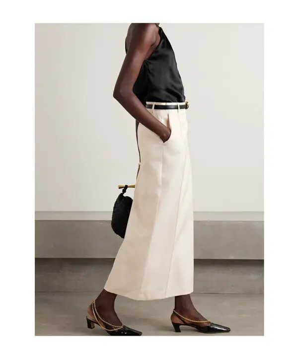 NILI LOTAN Edwige Pleated Halter Camisole