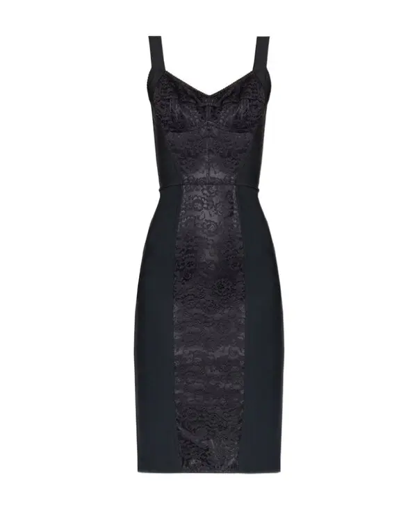 Dolce & Gabbana Fitted Lace Dress - Black